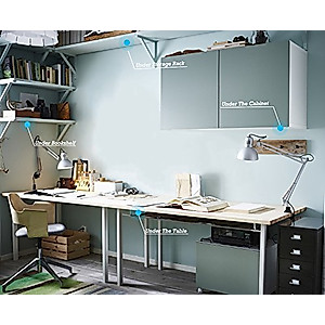 APPHOME Headphone Hanger Stand Under Desk Hook Aluminum Stick-On Adhesive Dual Headsets Holder Mount PC Gaming Accessories for All Headphones (Silver-One Pack)