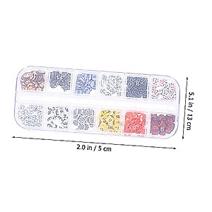 FRCOLOR 9 Boxes Nail Art Accessories Nail Decals for Nail Art Glitter Nail Polish Set Glitter Set Nail Glitter Nail Art Sequins Sparkle Nail Art Soft Pottery Polymer Clay Nail Sequins