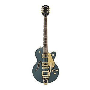 Gretsch G5655TG Electromatic Center Block Jr. Single-Cut Electric Guitar with Laurel Fingerboard, 22 Medium Jumbo Frets, Bigsby and Gold Hardware (Cadillac Green)