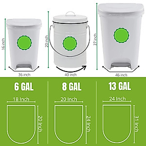 HappyFish 6-gallon (22.50L) Compostable, Extra-Thick Countertop Waste Bin Bags| Unscented Leak Proof Bags for Office, Home, Bathroom, Bedroom, Car, Kitchen, Pet(Green)1 Pack|76 Counts.