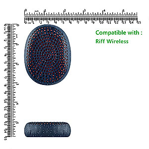 Geekria QuickFit Replacement Ear Pads for Skullcandy Riff Wireless Headphones Ear Cushions, Headset Earpads, Ear Cups Repair Parts (Blue)