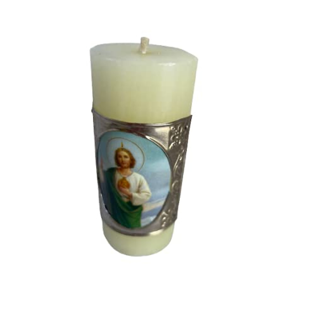 3" Mini Cirio Pascual Repujado San Judas Tadeo Imagen, Paschal Candle Embossed [12 Pieces]