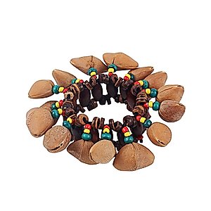 MILISTEN 1 Pc African Nut shell Hand Bell Bracelet Handbell African Nut Shell Belt Handbell Hand Chain for Girls Female Women Lady