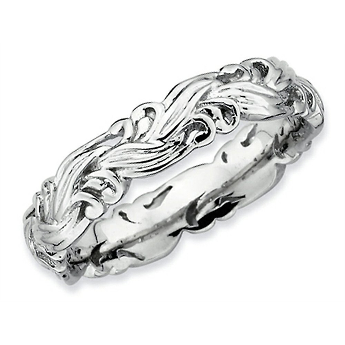 Stackable Expressions Sterling Silver Polished Stackable Ring Size 6