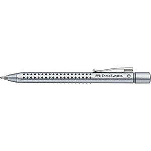 Faber-Castell Grip 2011 Medium Tip Ballpoint Pen - Silver
