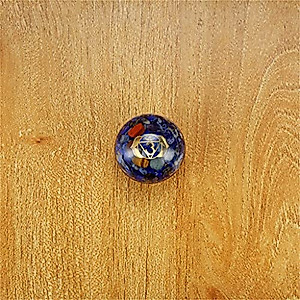 BITACS 6 Piece Chakra Symbol Cabinet Knob with Screws Chakra Healing Stone Dresser Drawer Knob Pull (Color : Argento, Size : As The Picture Shows)