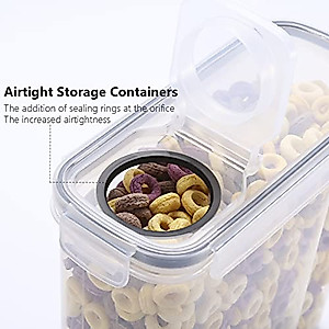 Airtight Food Storage Containers with Lids,BPA Free Plastic Cereal Containers Storage 4 Pack 135.2 fl oz,Kitchen and Pantry Organization storage for Dry Food,Cereal,Flour,Sugar,Include 24 Labels