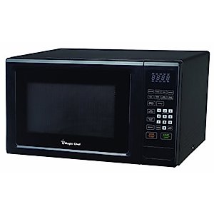 Magic Chef Black 1.1 Cu. Ft. 1000W Countertop Microwave Oven with Push-Button Door