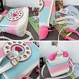 New Women's Shoulder Bag, Creative and Funny Personality Bag, Color Simulation Phone Messenger Bag, with A Microphone That Can Answer Calls, Can Adjust The Volume Bag, Large-capacity Handbag