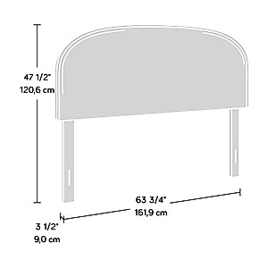 Sauder Cannery Bridge Headboard, L: 63.74" x W: 3.54" x H: 47.48", Dusty Pink Finish