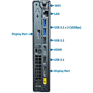 Lenovo ThinkCentre M720q Tiny Desktop Computer, Intel i3-8100, 8GB RAM, 256GB NVMe, 4K Monitor Support DisplayPort, HDMI, AC Wi-Fi, Bluetooth - Windows 10 Pro (Renewed)