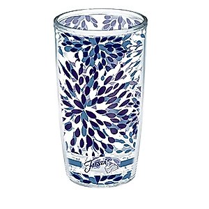 Tervis Made in USA Double Walled Fiesta Insulated Tumbler Cup Keeps Drinks Cold & Hot, 16oz - No Lid, Lapis Calypso