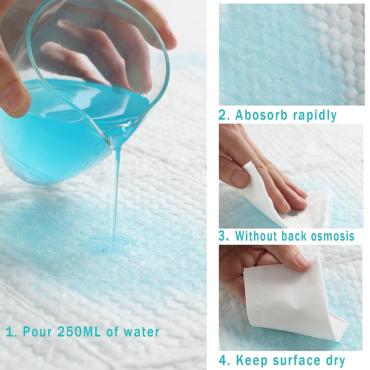 Nihao Honey Disposable Changing Pad for Baby, 20 Pack Portable Diaper Changing Pad Liner Baby Changing Pad Waterproof Underpads (Pink, 13x18 Inch)