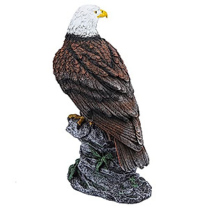 plplaaobo Resin Eagle Statue, Garden Eagle Animal Bird Art Decor Sculpture Outdoor Statue Decor for Pathway Patio Yard and Lawn
