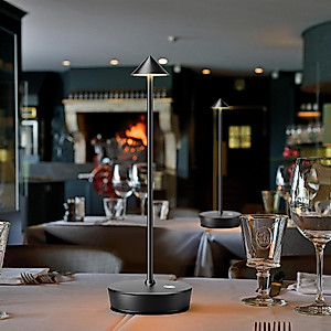 Willdoak Cordless Table Lamp Rechargeable, 6000mAh Battery Operated LED Table Light, Stepless Dimming Portable Waterproof Touch Table Lamp for Patio Restaurant Outdoor