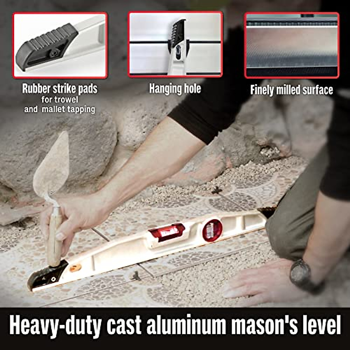 Kapro - 930 SmartCast Professional Level - Cast Mason’s Level - Features Optivision Red Acrylic Vials - VPA Tested - Aluminum - 32 Inch