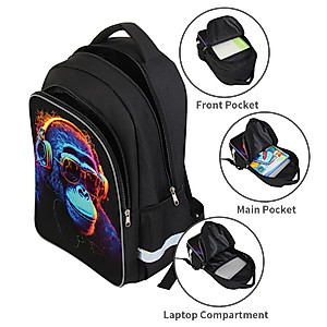 ZRENTAO Kids Backpack for Elementary Cute Schoolbag with Animal 3D Print (L) 11" x (W) 5.5" x (H) 16.5" Lightweight Bookbags for Student