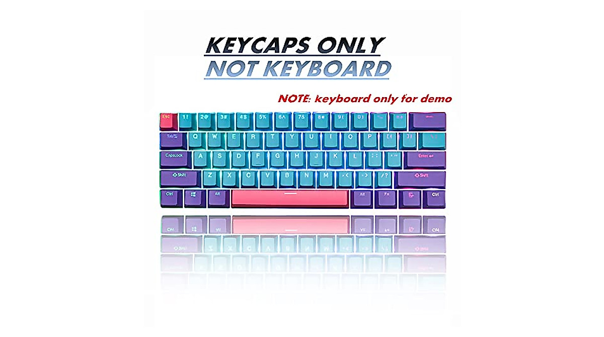 GTSP 61 Keycaps for Ducky One 2 Mini - Blue PBT Set