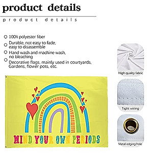 Flags for Room Teen girl right Flags, Flags Outdoor Funny Flags for Room Guys mind your own periods 3x5 Flags Decoration for Garden Sign Yard Flag