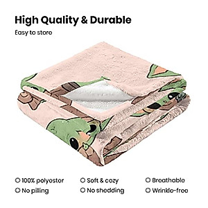 Soft Flannel Blanket Cartoon Warm Plush Throw Blanket Fleece Blanket for Couch Sofa Bedroom All Season for Kids Adults Gift 80"X60"