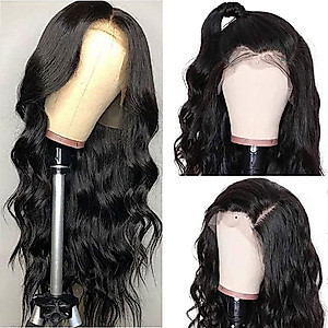 13x4 Lace Front Wigs 26Inch Body Wave 180 Density Ceramic 10A Glueless Human Hair Wigs for Black Women Brazilian Virgin Hair Pre Plucked Bleached Knots Natural Color