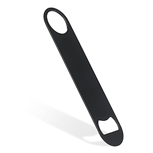 QTLCOHD 20 Pack Flat Bottle Opener 7 Inch Stainless Steel Bottle Openers Bulk Black Beer Bottle Opener Bartender Beer Bottle Opener for Kitchen Bar or Restaurant