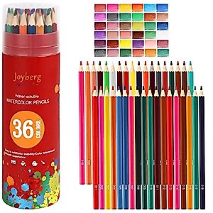 36-Color Watercolor Pencils, Water Color Pencils Set, Artist Drawing Pencils, Colored Pencils for Adult Coloring, Sketch Drawing Pencil Art Supplies, Coloring Pencil Set for Painting,Teens, Child