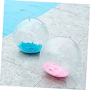 CIYODO Inflatable Toy Out Door Toys Clear Beach Balls Swimming Pool Water Beach Toys Outside Toys Outdoor Playset Ball Toy Round Transparent Ball Indoor Ball Pool Party Blue