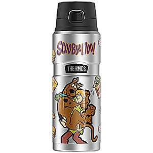 Scooby-Doo Scooby And Shaggy Snacks THERMOS STAINLESS KING Stainless Steel Drink Bottle, Vacuum insulated & Double Wall, 24oz