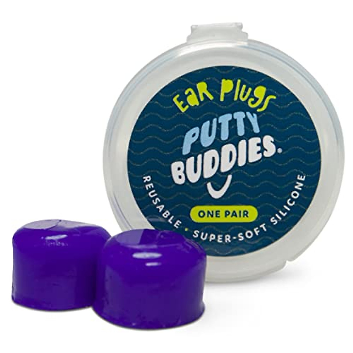 PUTTY BUDDIES Original Swimming Earplugs 3-Pair Pack (Purple/Teal/Magenta)