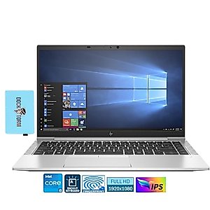 HP EliteBook 840 G7 14.0" FHD IPS Laptop with High Performance Dockztorm USB Dock (Intel i5-10210U 4-Core, 16GB RAM, 512GB PCIe SSD, Intel UHD 620, Backlit KYB, FP, WiFi 6, BT 5.0, Win10P)