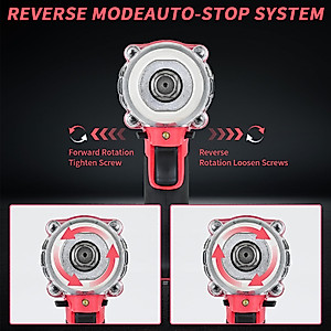 Cordless Impact Wrench, 21V Wrench Electric, 1/2 Impact Gun with 4-Mode Speed, Pistola de Impacto,Screwdrivers and Wrench 3-in-1, 331Ft-lbs(450N.m) Brushless, Power Impact Wrenches for Furniture, Cars