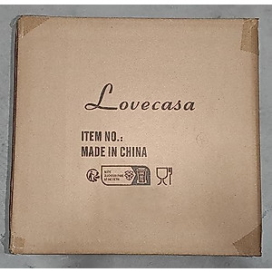 LOVECASA White Plates Set of 6, 10.5 Inch Porcelain Plates Ceramic Dinner Plates with Lipped Edges, Scratch Resistant Salad Plates Round Dishes for Kitchen, Microwave and Dishwasher Safe