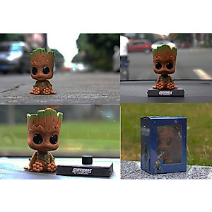 Car Dashboard Bobblehead Doll Cute Car Accessories, Supper Hero Anime Gobble Heads for Dashboards, Anime Hero Bobblehead Mobile Phone Holder Car Decorations