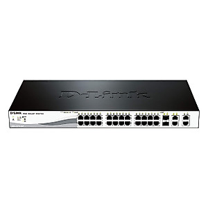 D-link 24-port Fast Ethernet Poe Smart Switch - 24 Ports - Manageable - 24 X Poe - 2 X Expansion Sl