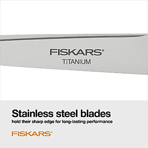 Fiskars Crafts Purpose Titanium Softgrip Fiskars Scissors, 3 Pack, Blue/Pink/Green