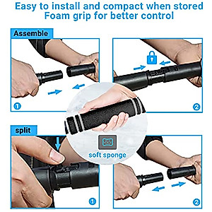 Qidoe Car Snow Brush and Ice Scraper Extendable for Car Windshield - 2 Pack: Snow Removal Winter Car Accessories with Ergonomic Foam Grip for SUVs Trucks Cars (Heavy Duty ABS, PVC Brush 24" Long)