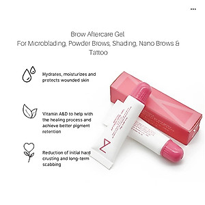 M - PACK OF 25 Brow Eyebrows Aftercare Gel Ointment For Microblading, Powder Brows & Permanent Make Up Procedure - Anti-Inflammatory, Better Pigment Retention 10g/0.34 fl oz