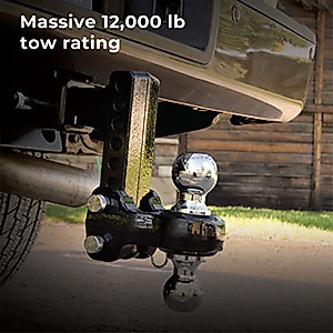 Fastway Flash Solid Steel 49-00-5900 Adjustable Steel Ball Mount with 10 Inch Drop, 2 Inch Shank, and Chrome Plated Balls