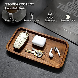 Tray, Wood Tray, Walnut Tray, Storage and Gift-Giving, retain Wood Grain and Complete pores, a Whole Piece of American Walnut （Walnut D03R1 ）