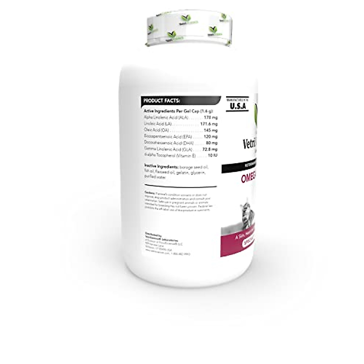 VetriScience Omega 3 Fish Oil for Dogs and Cats, 90 Soft Gels - Skin and Coat, Heart Health and Immune Support Fish Oil Supplement