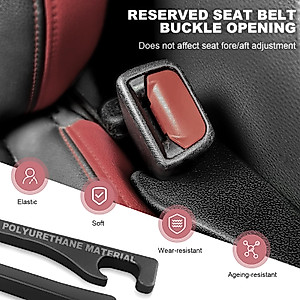 KAYZT Seat Gap Filler Universal Fit Car SUV to Fill The Gaps Between Seat and Console Blocker Stopper Pack of 2 Black