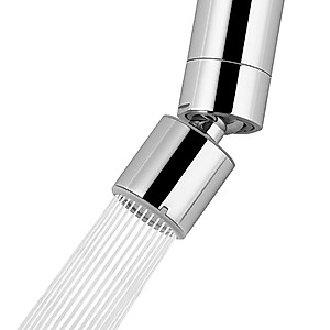 Faucet Aerator, Swivel Faucet Aerator,360°Twist Kitchen Sink Aerator, Sink Sprayer Attachment, Faucet Replacement Part 55/64'' Female Thread, Chrome