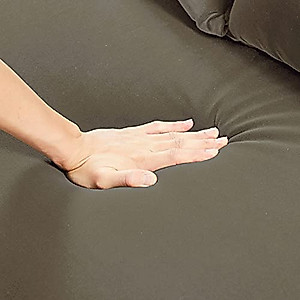 Melpomene 57" W Pull Out Sofa Bed, Convertible Sectional Futon Sofa Couch, Compact Soft Velvet Sofa Bed with 2 Lumbar Pillows and Side Pocket, for Living Room Apartment.(Light Brown)