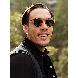 Raen Remmy 49 Polarized Round Sunglasses, Champagne Crystal, 49 mm