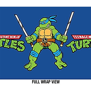 Teenage Mutant Ninja Turtles TMNT OFFICIAL Leo And Logo 24 oz Insulated Canteen Water Bottle, Leak Resistant, Vacuum Insulated Stainless Steel with Loop Cap