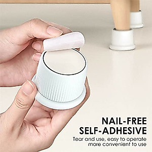 Punctualgood Adjustable Furniture Bed Risers, 1.6-2.6 inch Heavy Duty Risers, Self Adhesvise Floor Anti-Slip Lift for Sofa Table Couch