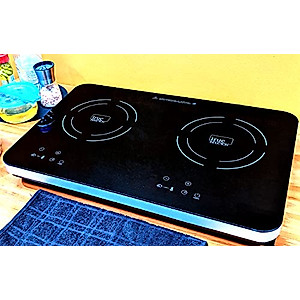 True Induction TI-2C Cooktop, Double Burner, Energy Efficient, Black