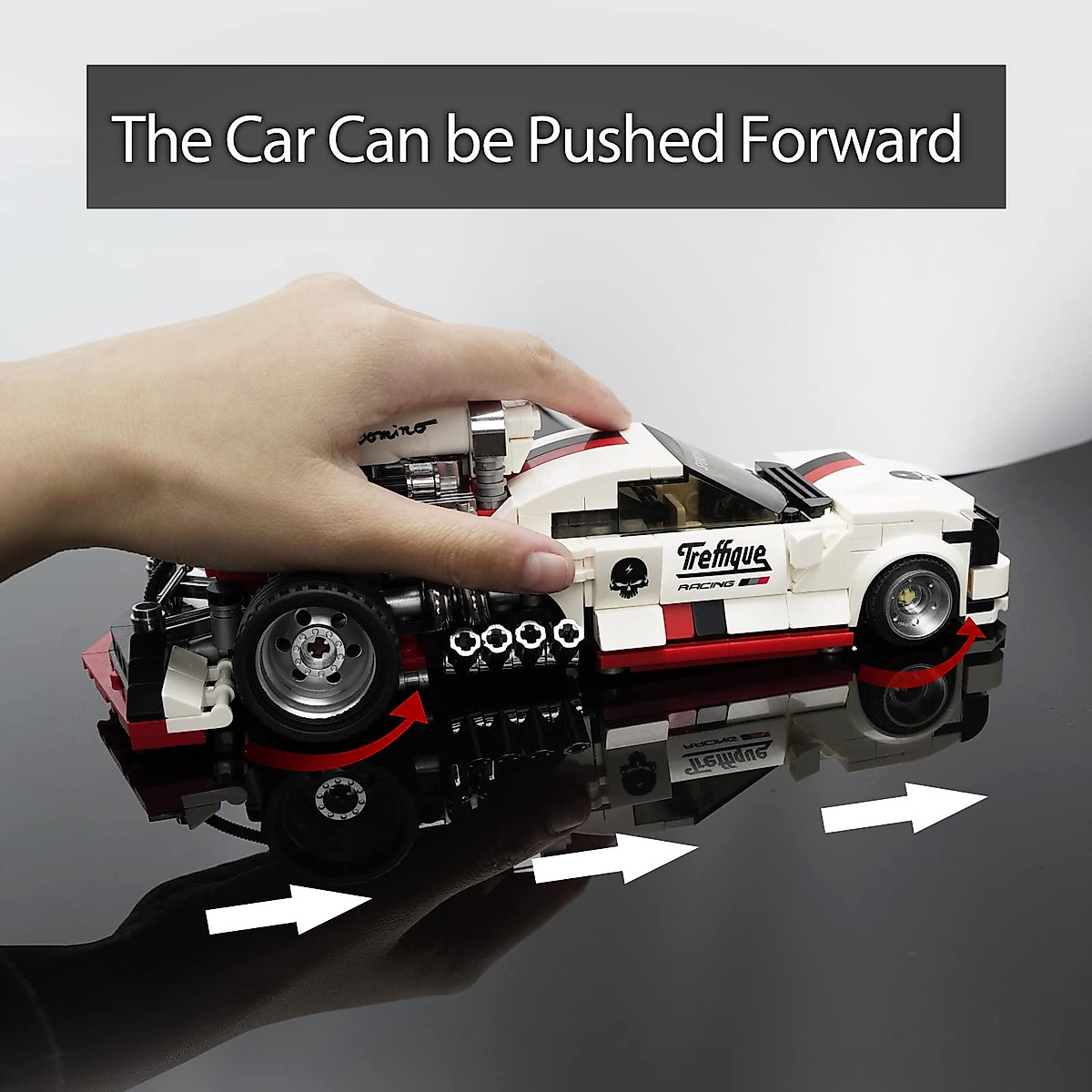 YOUHODA Sports Car Building Blocks Kits Engineering Race Car Toy Set for Kids & Teens, Collectible Model Cars Set to Build, 1:24 Scale Sports Car Model (436Pcs)