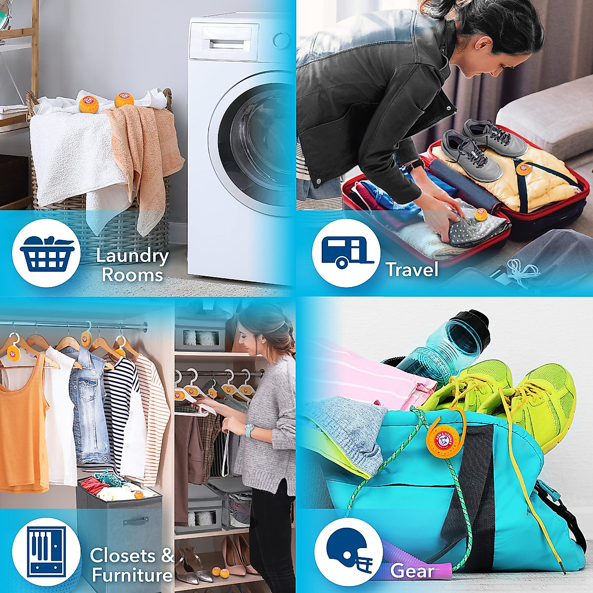 Arm & Hammer 48127 Odor Busterz Balls, 3 Pack , Orange